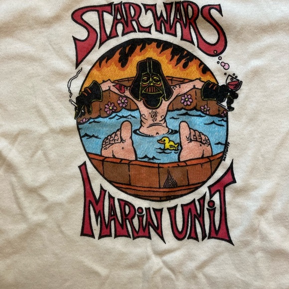 Star Wars | Tops | Vintage Original Star Wars Marin Crew Tee Darth ...